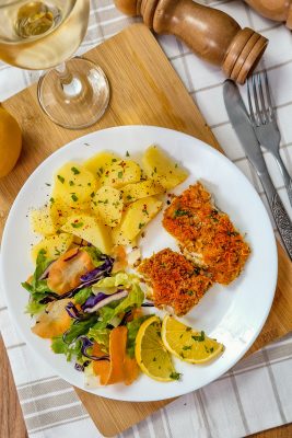 File de cod la cuptor cu muștar și parmezan | Bucate Aromate