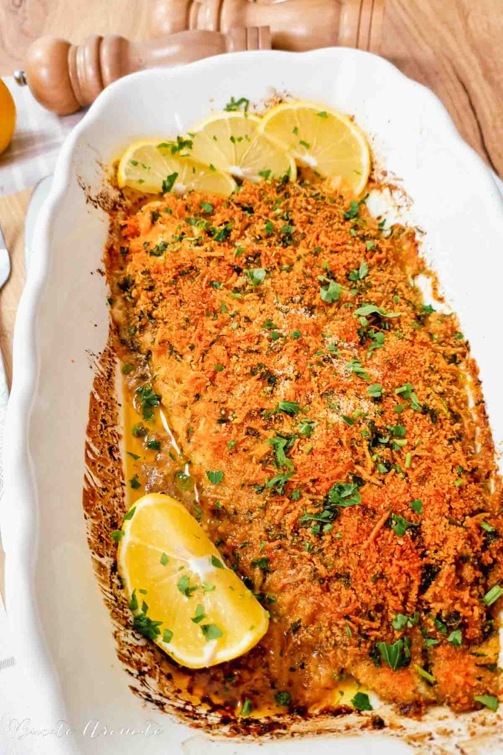 File de cod la cuptor cu muștar și parmezan | Bucate Aromate