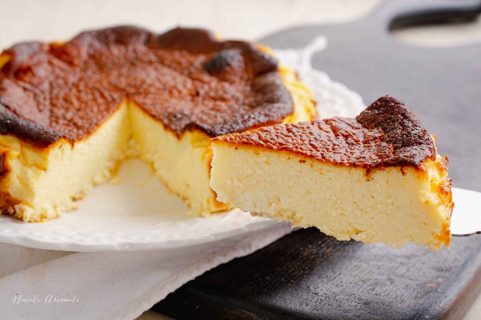 Cheesecake copt fără blat - rețeta spaniolă de cheesecake basc sau "ars ...